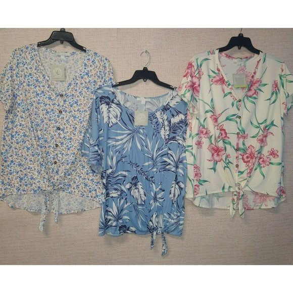 Juniper + Lime | Tops | Plus Size Short Sleeve Puffy Sleeve Floral ...